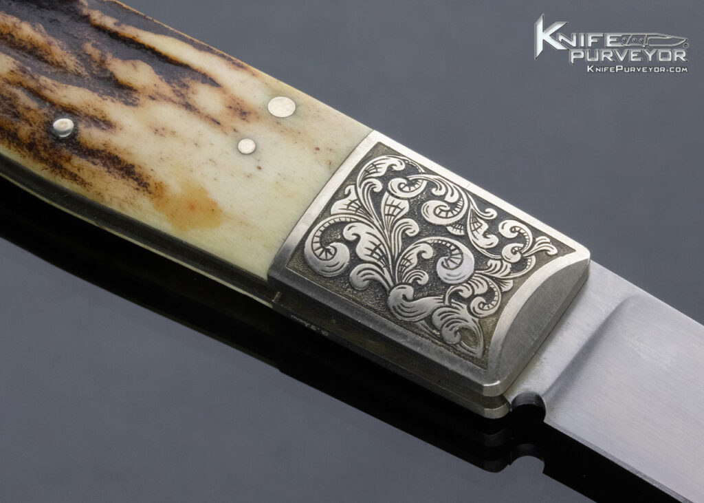 Frank Centofante Custom Knife Bob Loveless Design Stag Lockback ...