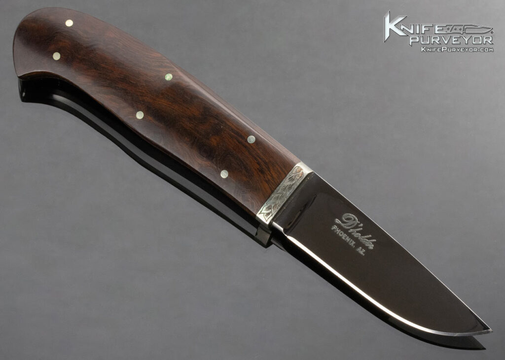 D'Alton Holder Custom Knife Engraved Redwood Burl Hunter - Knife Purveyor
