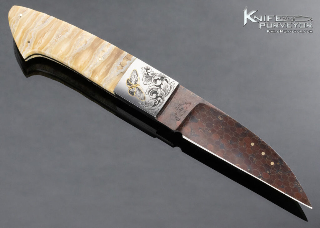 Don Cowles Custom Knife Mammoth With Gemstone with Alligator Sheath ...