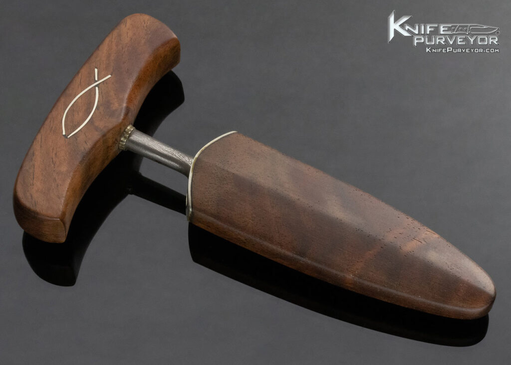 Don Hastings MS Custom Knife Wood & Damascus Push Dagger - Knife Purveyor