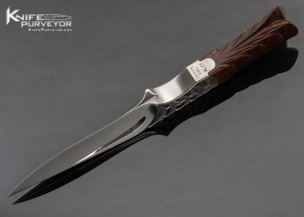 Ian Slezak Custom Knife Tarantula Killing Gecko #51 2003 Carved Fixed ...