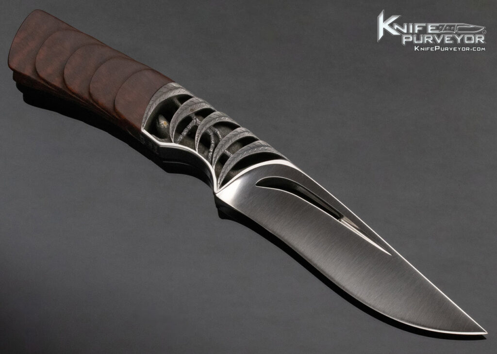 Ian Slezak Custom Knife Tarantula Killing Gecko #51 2003 Carved Fixed ...