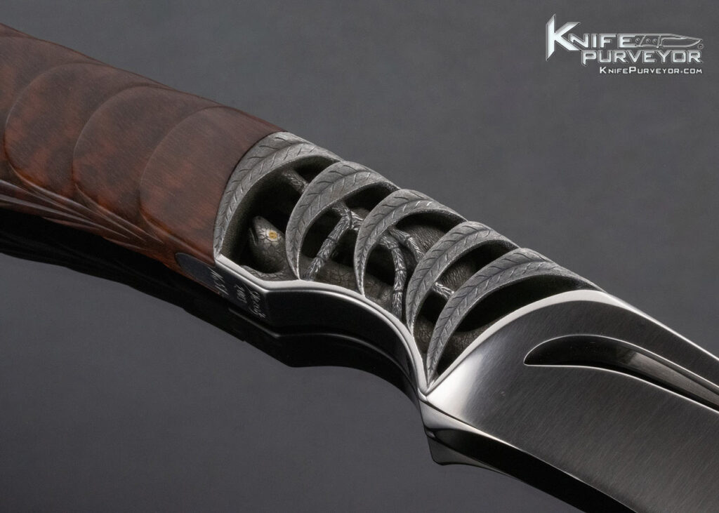 Ian Slezak Custom Knife Tarantula Killing Gecko #51 2003 Carved Fixed ...