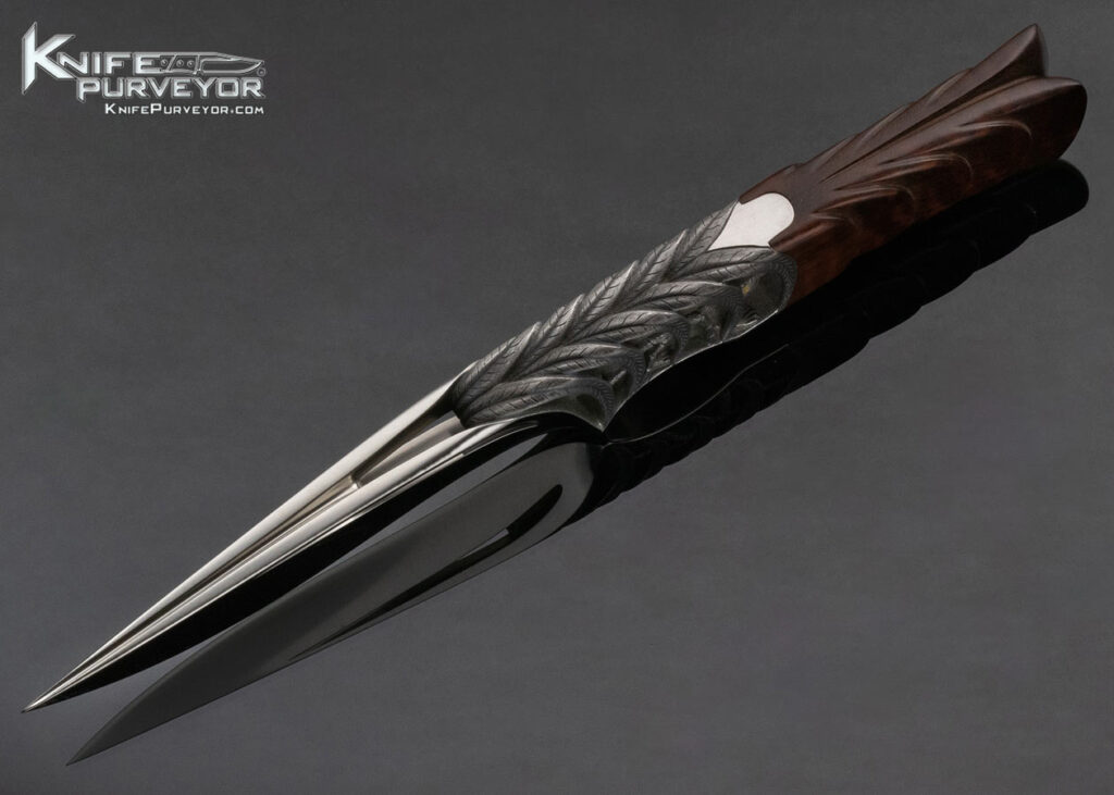 Ian Slezak Custom Knife Tarantula Killing Gecko #51 2003 Carved Fixed ...