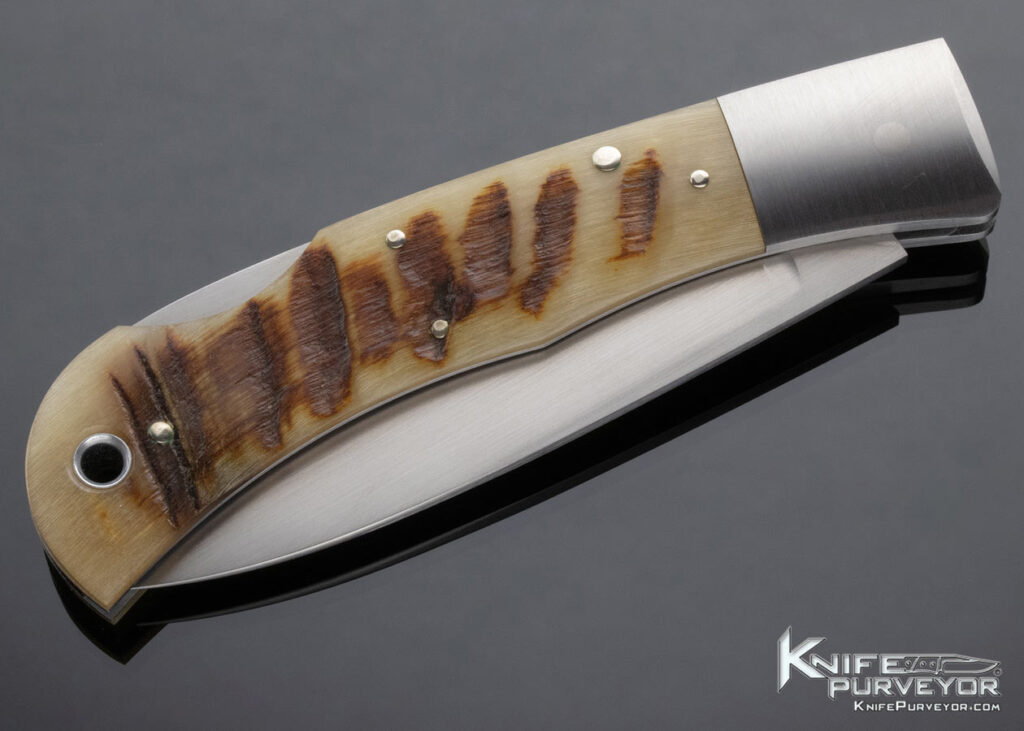 Jess Horn Custom Knife Ramshorn Lockback - Knife Purveyor