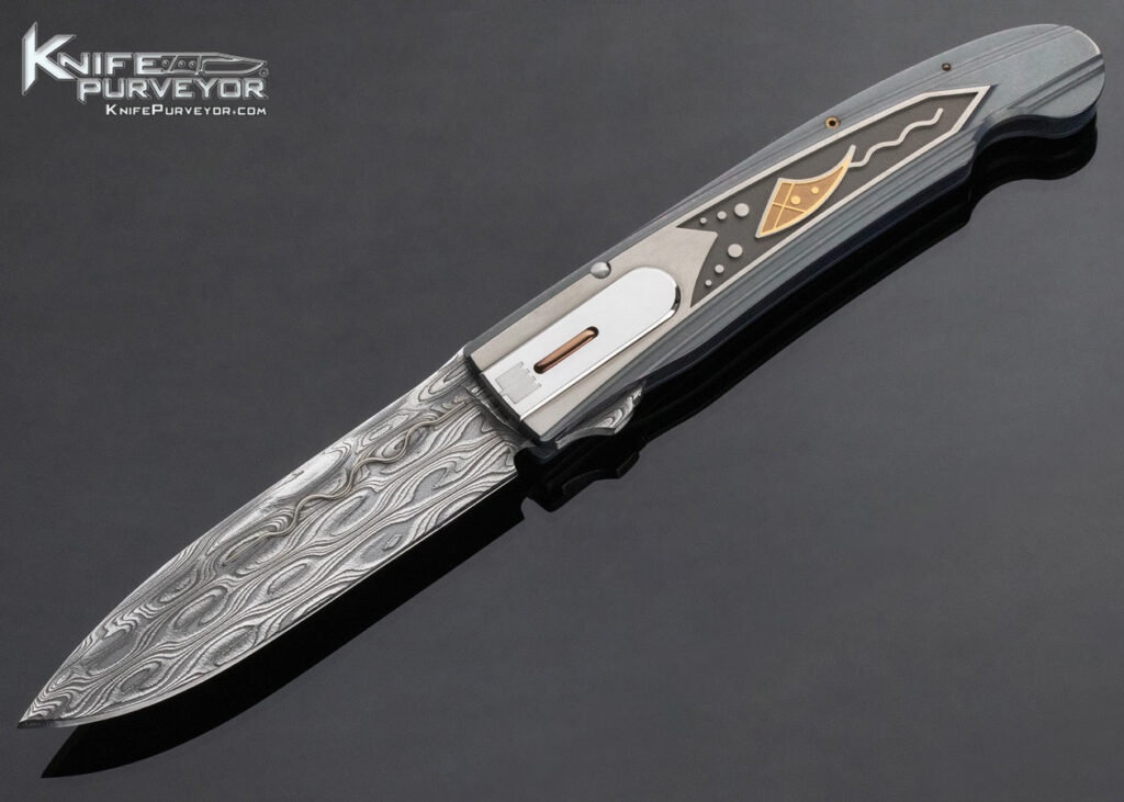 Michael Walker Custom Knife Deep Acid Etched Damasteel Machined ...