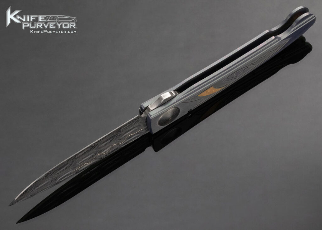 Michael Walker Custom Knife Deep Acid Etched Damasteel Machined ...