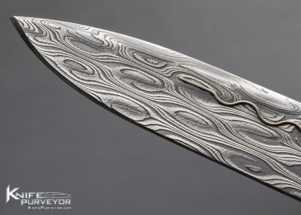 Michael Walker Custom Knife Deep Acid Etched Damasteel Machined ...
