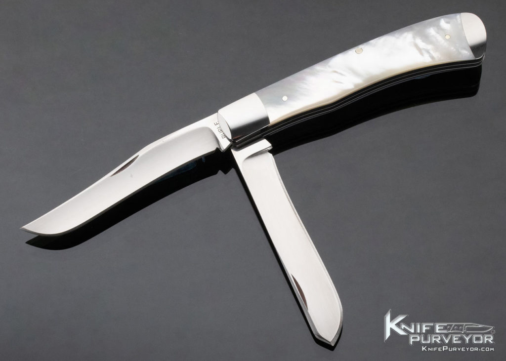 Bill Ruple Custom Knife Mother of Pearl 2 Blade Trapper Slip Joint ...