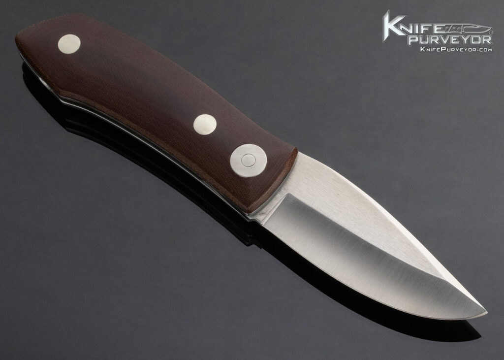 Barry Wood Custom Knife Colt Tuckaway Hunter Brown Micarta with Colt ...