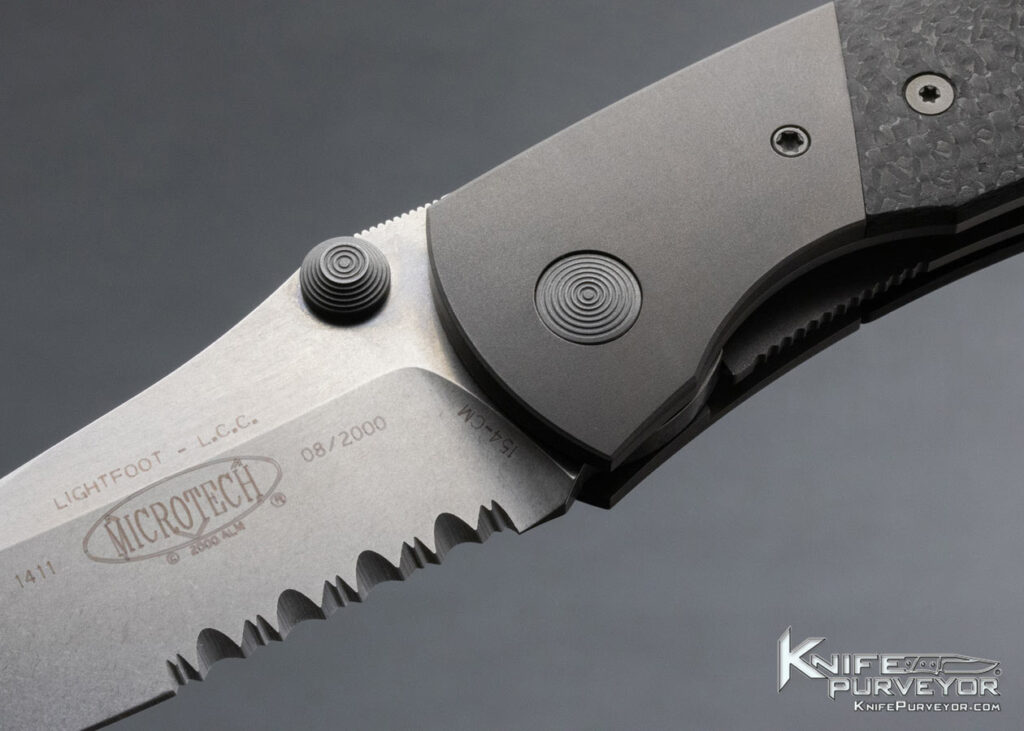 Microtech Custom Knife Carbon Fiber Model LCC-MA Lightfoot 154 CM ...