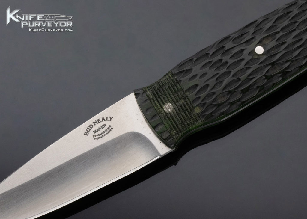 Bud Nealy Custom Knife Jigged Bone Fixed Blade - Knife Purveyor