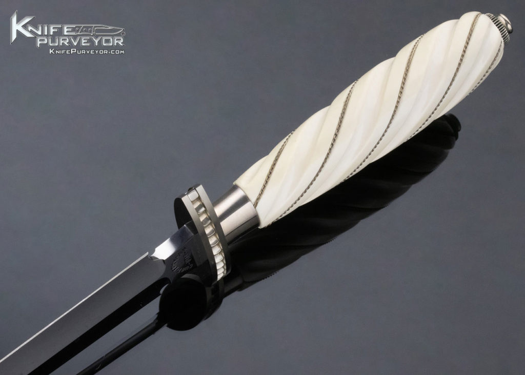 Curt Erickson Custom Knife Fluted Spiral Mammoth Dagger with Braided ...