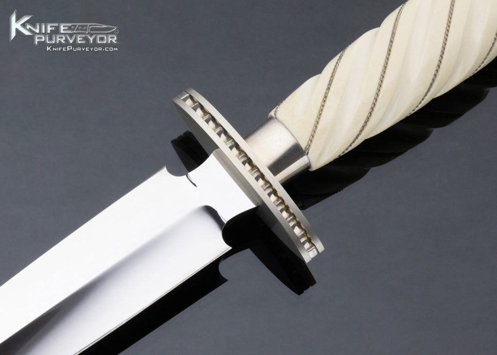 Curt Erickson Custom Knife Fluted Spiral Mammoth Dagger with Braided ...