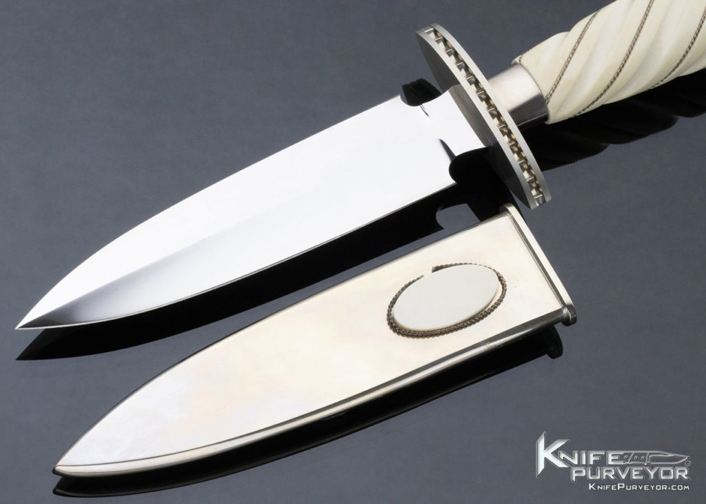 Curt Erickson Custom Knife Fluted Spiral Mammoth Dagger with Braided ...