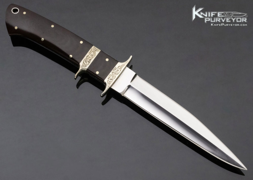 Harold Corby Custom Knife Engraved Micarta Sub-Hilt - Knife Purveyor