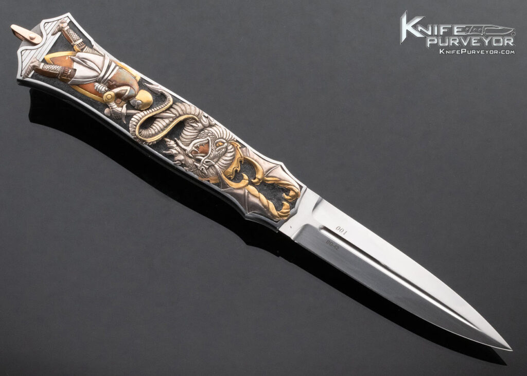 Warren Osborne Custom Knife "Wizard, Dragon and Princess" Lockback ...