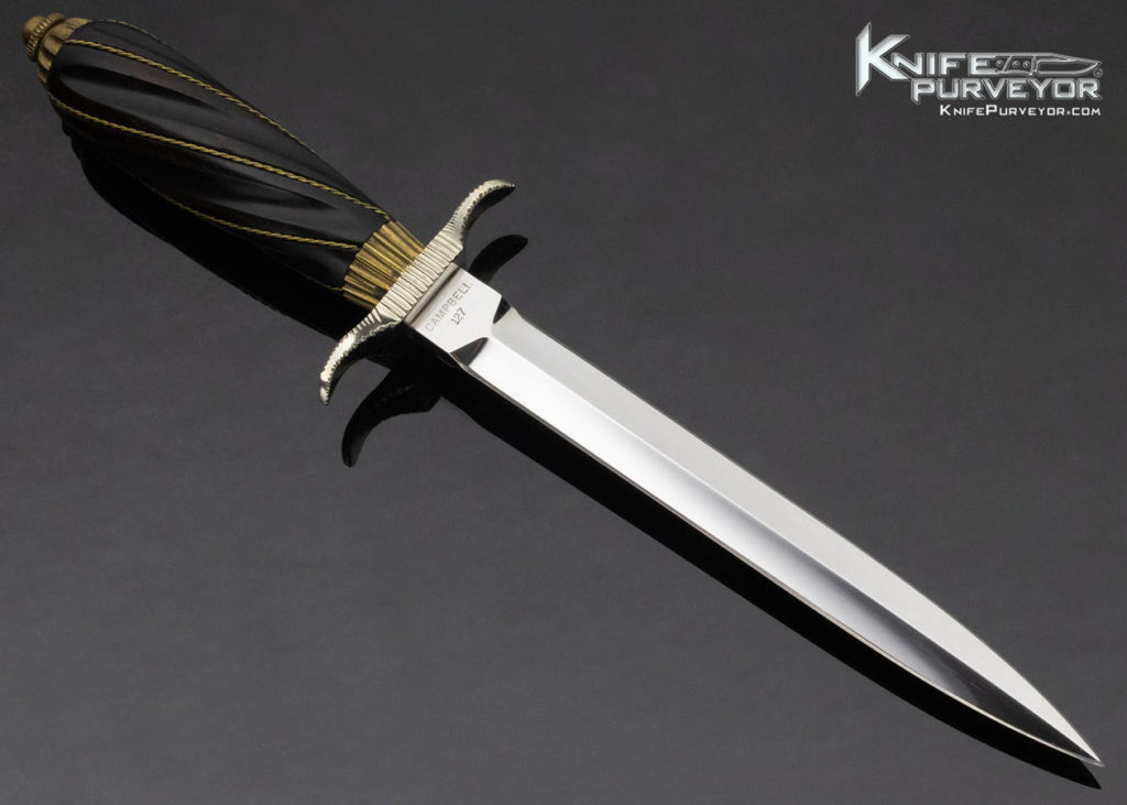 RC Campbell Custom Knife Fluted Ebony with Braided Wire Dagger - Knife ...