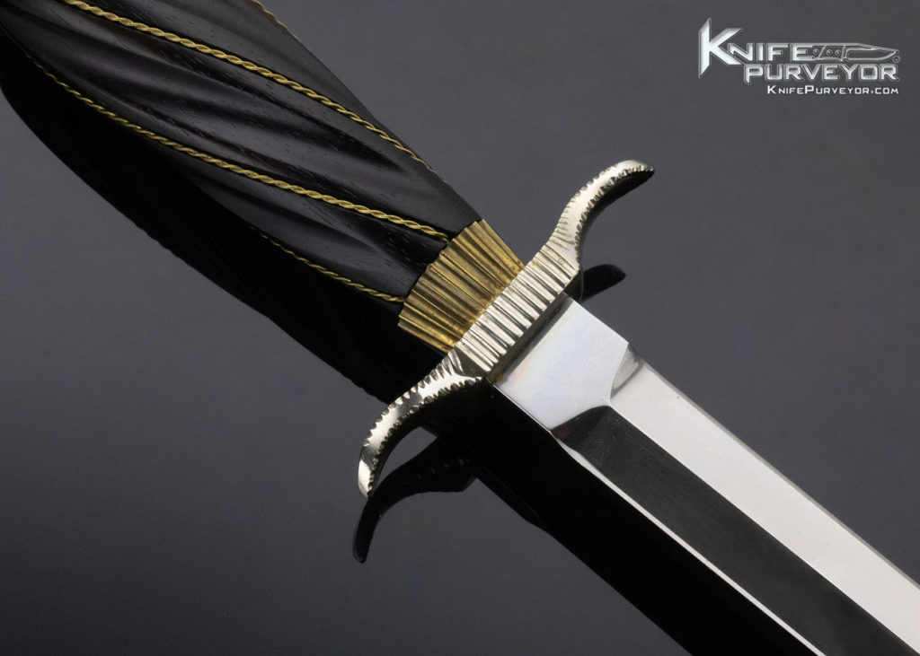 RC Campbell Custom Knife Fluted Ebony with Braided Wire Dagger - Knife ...