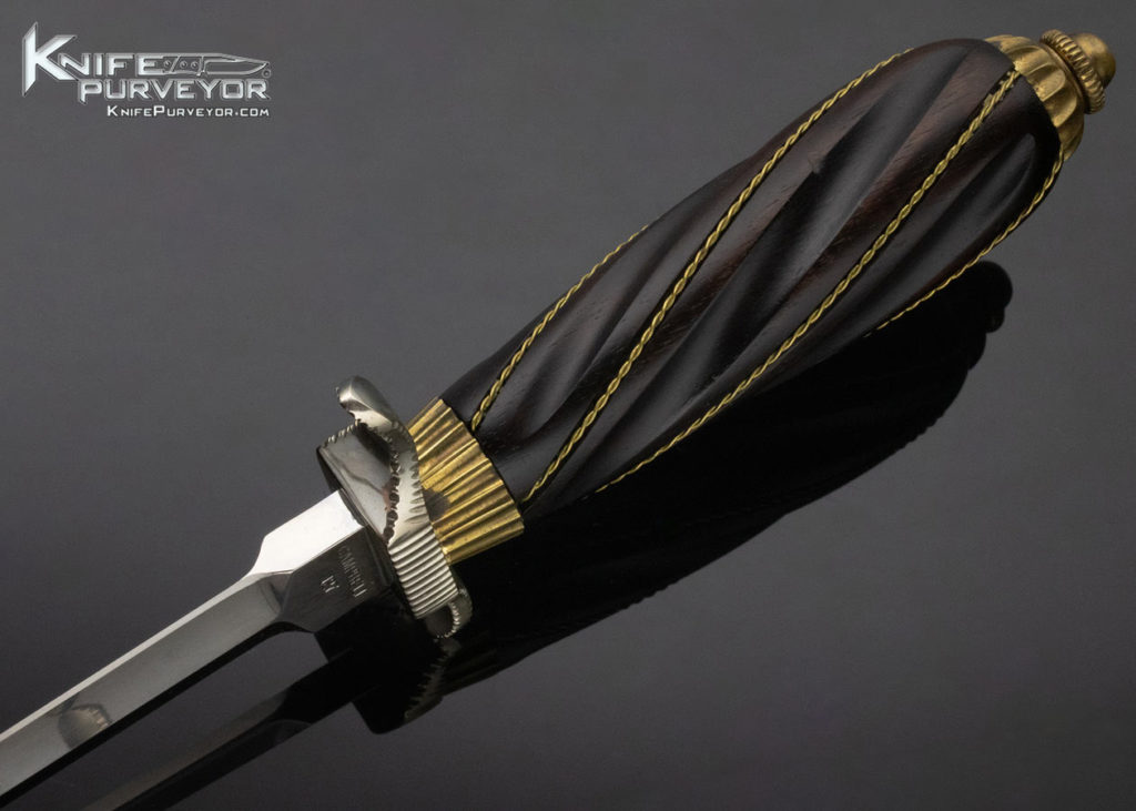RC Campbell Custom Knife Fluted Ebony with Braided Wire Dagger - Knife ...
