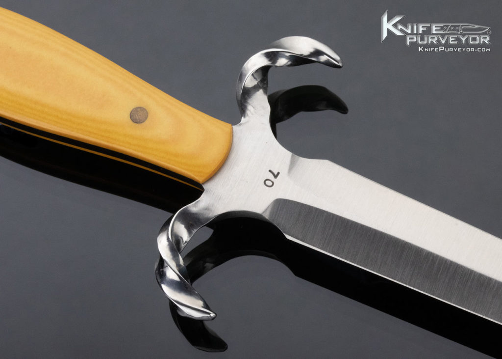 Barry Dawson Custom Knife Bob Engnath Scrimshawed Westinghouse Micarta ...