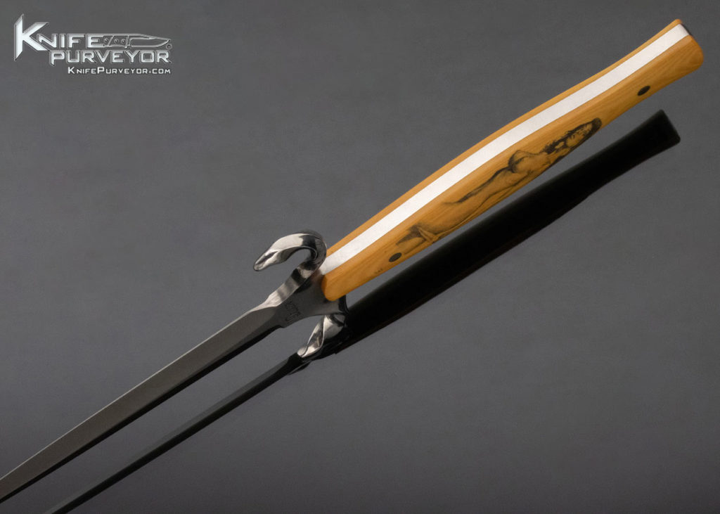 Barry Dawson Custom Knife Bob Engnath Scrimshawed Westinghouse Micarta ...