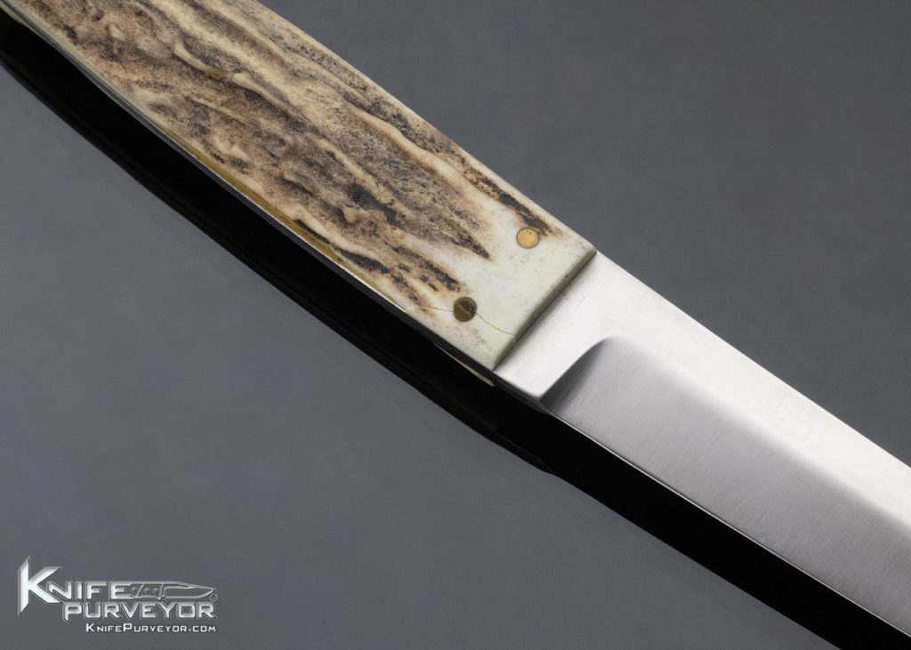 Mike England Custom Knife Stag Tanto Style Fixed Blade - Knife Purveyor