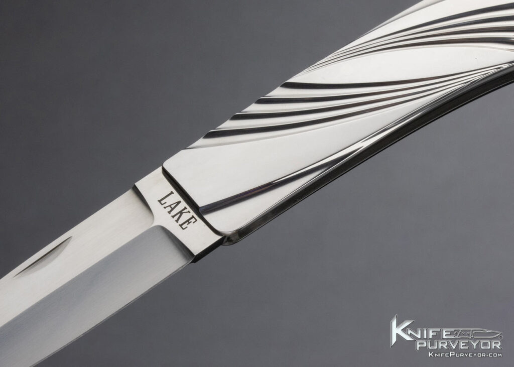 Ron Lake Custom Knife Wolfgang Loerchner Fluted Steel Boot Blade Tail ...