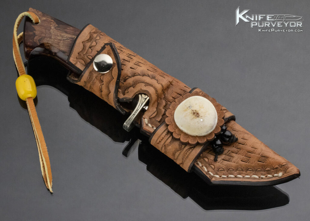 D'Alton Holder Custom Knife Brown German Amber and Oosic Engraved Pat ...