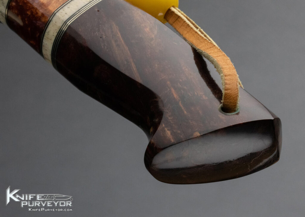 D'Alton Holder Custom Knife Brown German Amber and Oosic Engraved Pat ...