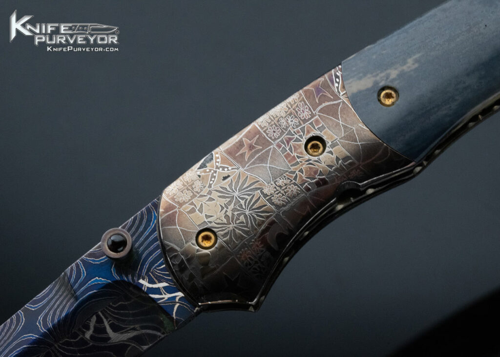 Frank Niro Custom Knife Mammoth and Rob Calcinore MultiBar Damascus ...