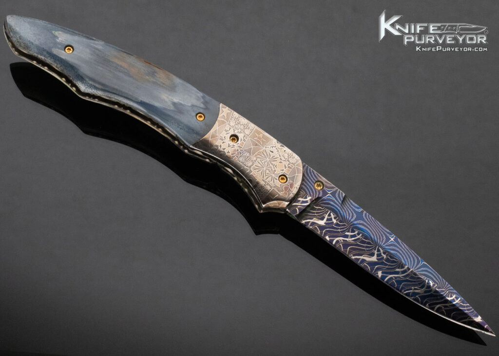 Frank Niro Custom Knife Mammoth and Rob Calcinore MultiBar Damascus ...