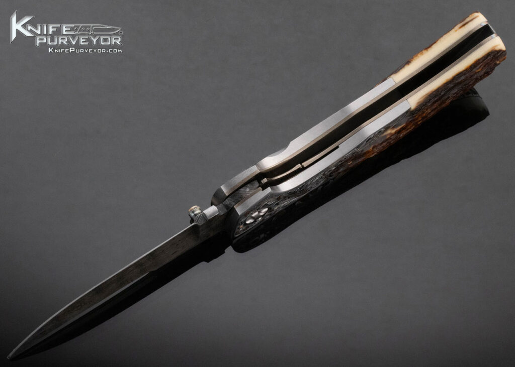 Johnny Stout Custom Knife Outer Bark Mammoth Double Action Automatic ...