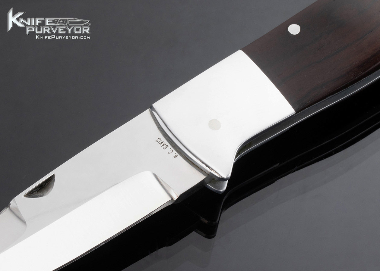 W.C. Davis Custom Knife Aluminum and Rosewood Lockback - Knife Purveyor