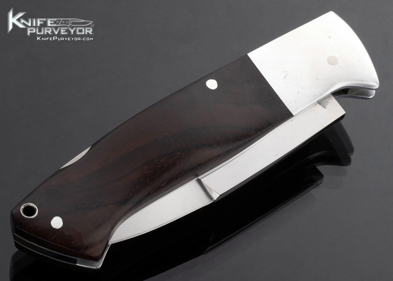 W.C. Davis Custom Knife Aluminum and Rosewood Lockback - Knife Purveyor