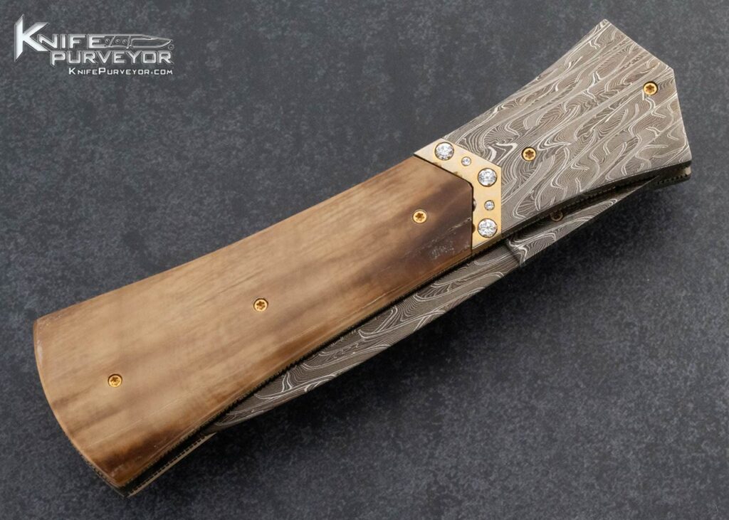 Bill Coffey Custom Knife Robert Eggerling Damascus, Anodized Titanium ...