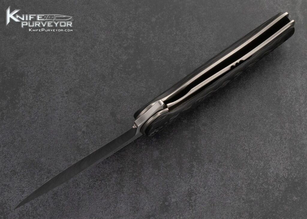 Les Voorhies Custom Knife Carbon Fiber Frame Lock Flipper - Knife Purveyor