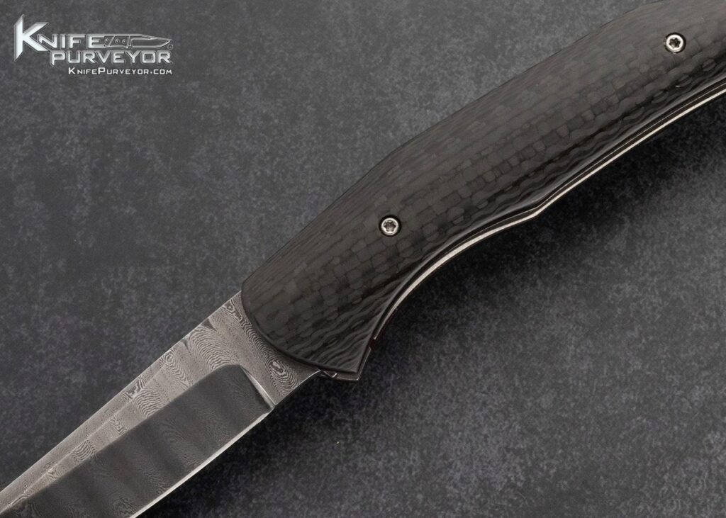 Chuck Gedraitis Custom Knife Damascus and Carbon Fiber Small Persian ...