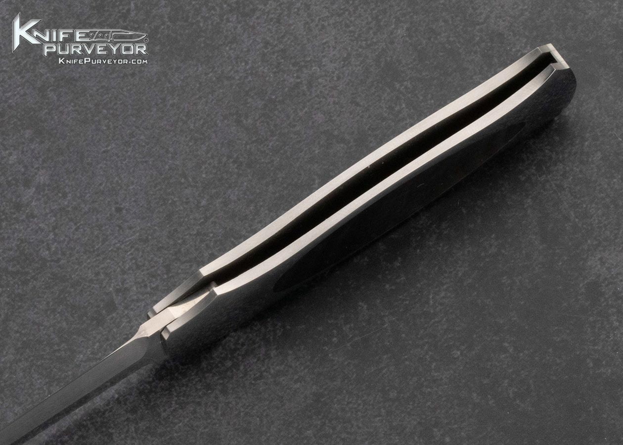 Jack Busfield Custom Knife Black Lip Tahitian Pearl Interframe Lockback ...