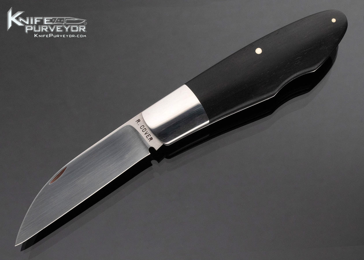 Ray Cover Custom Knife Dark Ebony Slip Joint - Knife Purveyor