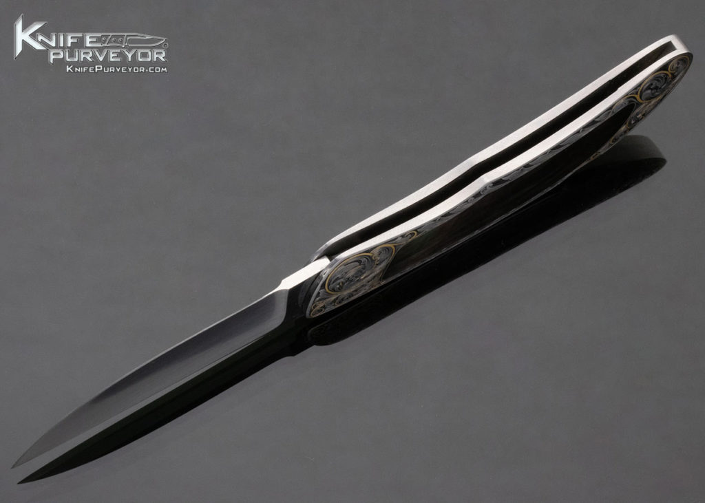 Gayle Bradley Custom Knife Ray Cover Jr. Engraved Black Lip Pearl ...