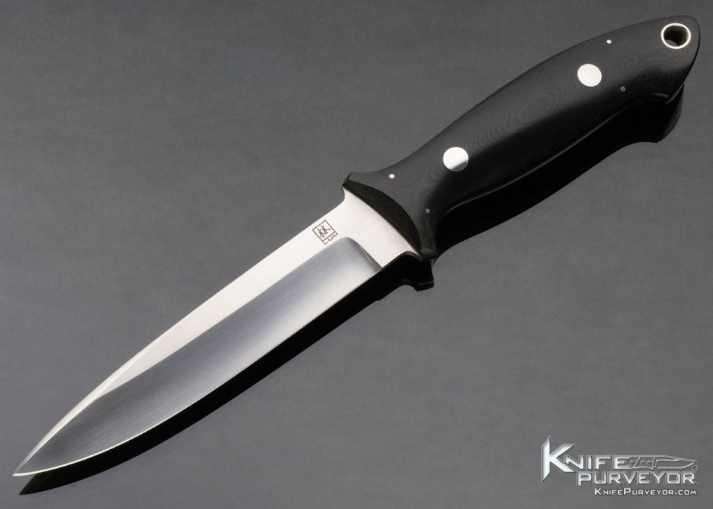 Bob Lum Custom Knife Black Micarta "Stalker" - Knife Purveyor