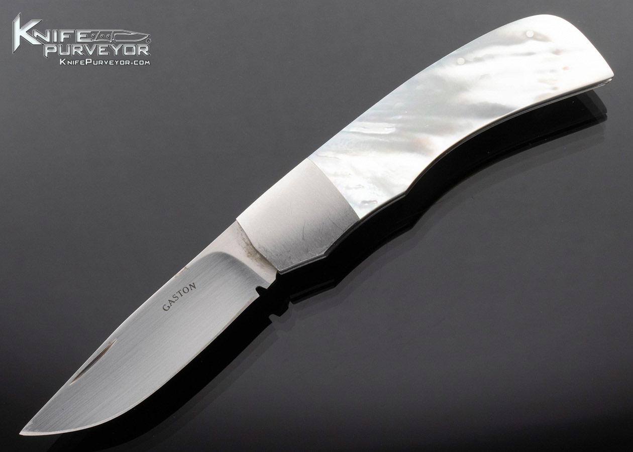Ron Gaston Custom Knife Mother of Pearl Slip Joint with Half Stop ...
