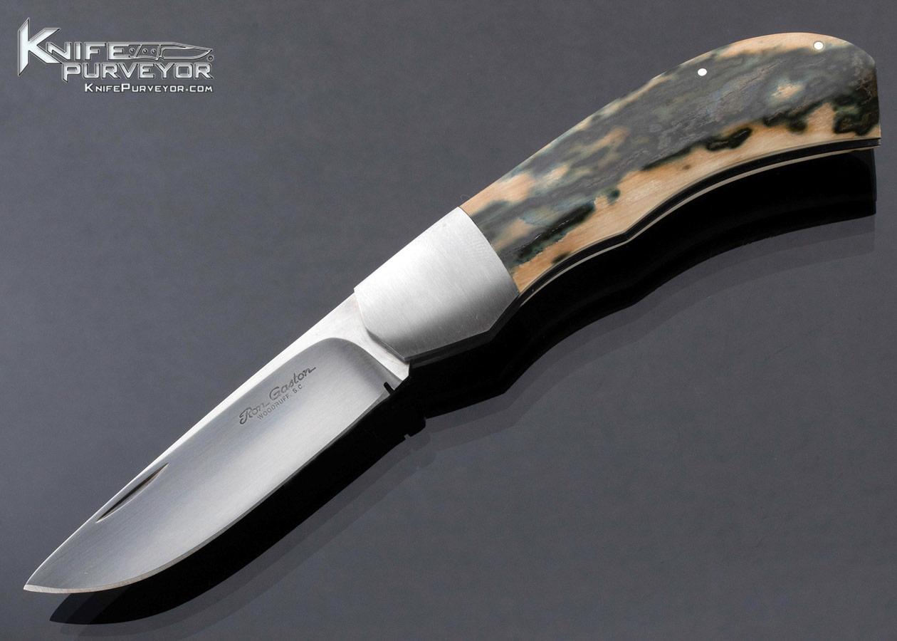 Ron Gaston Custom Knife Mammoth Slip Joint w Half Stop - Knife Purveyor