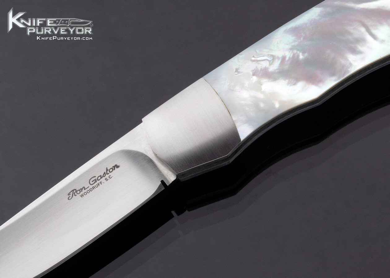 Ron Gaston Custom Knife Mother of Pearl Slip Joint with Half Stop ...