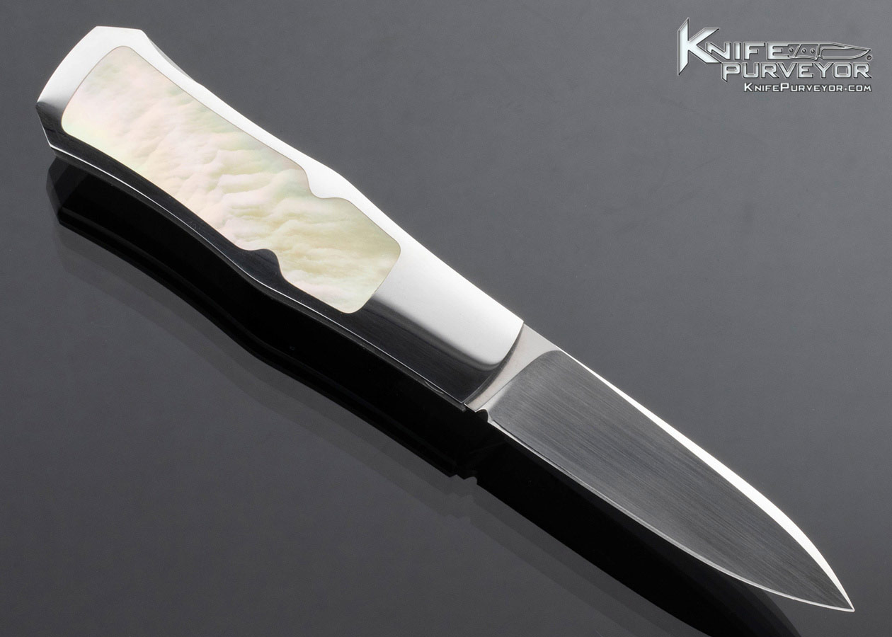 Steve Hoel Custom Knife South Sea Gold Lip Pearl Interframe Coke Bottle ...