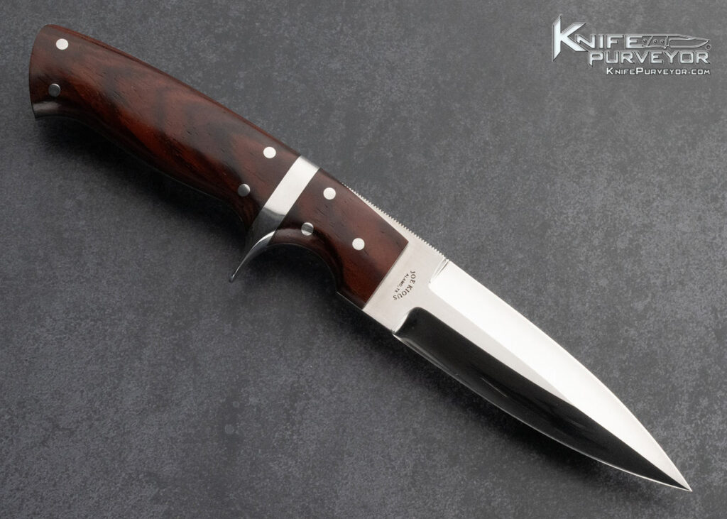 Joe Kious Custom Knife Cocobolo Wood Subhilt Boot Knife - Knife Purveyor