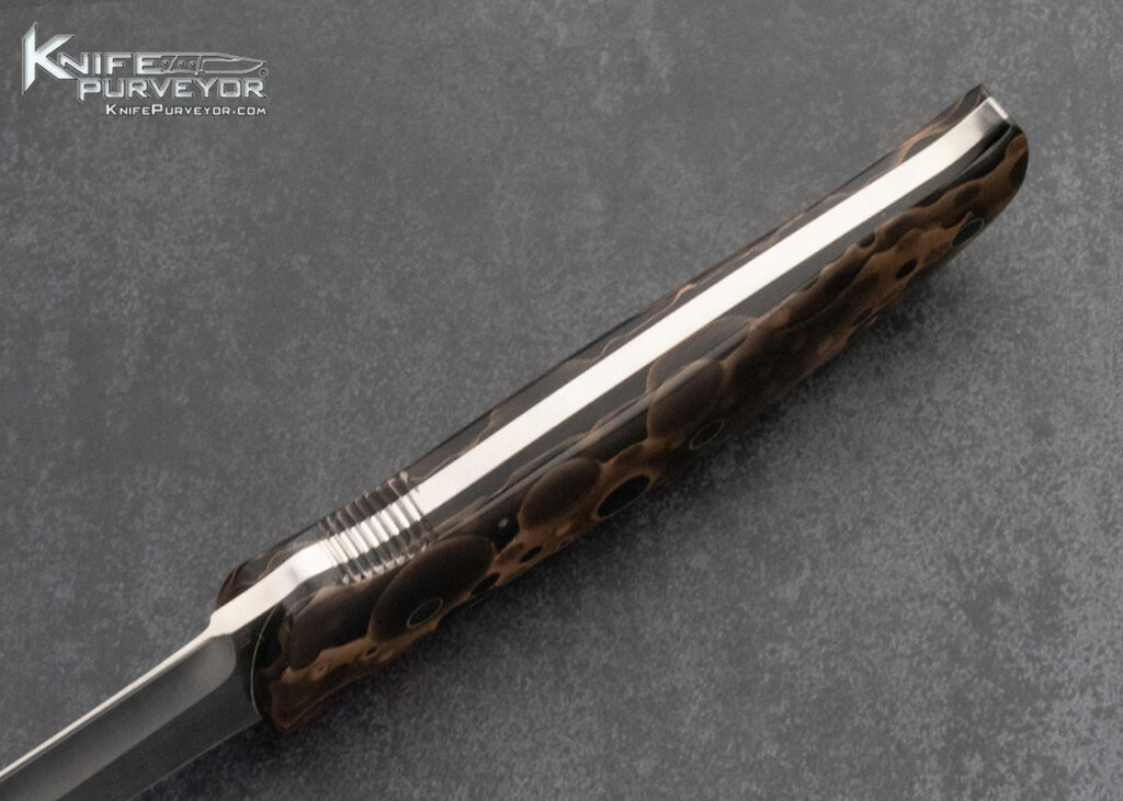 Bud Nealy Custom Knife Noble Brass Acrylic Fixed Blade No Sheath ...