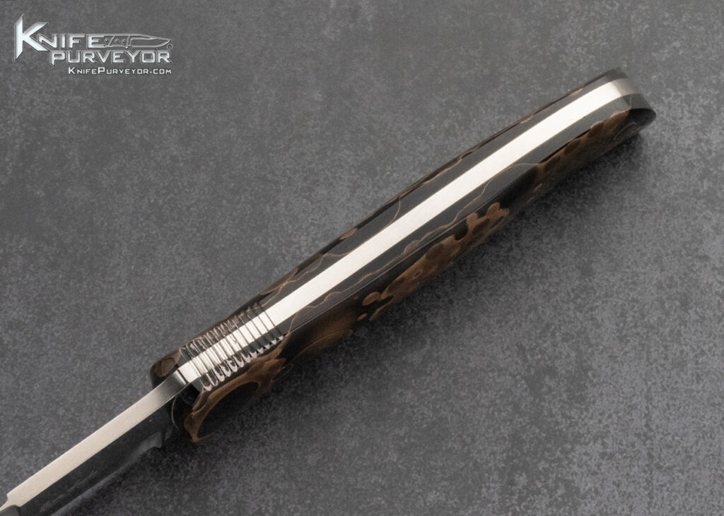 Bud Nealy Custom Knife Noble Brass Acrylic Fixed Blade No Sheath ...