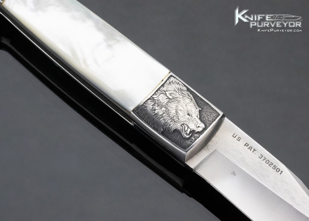 Barry Wood Custom Knife Shaw Leibowitz Engraved Mother of Pearl Mk.2 ...